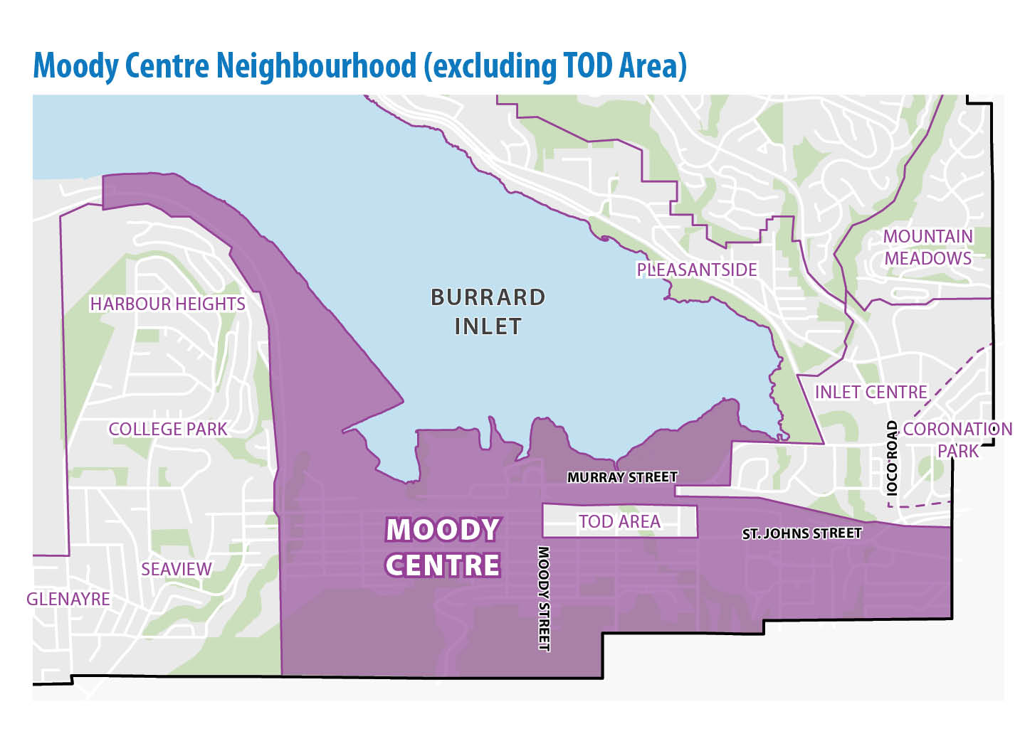 Moody Centre Neighbourhood (excluding Transit-Oriented Development Area) | Port Moody 2050 ...